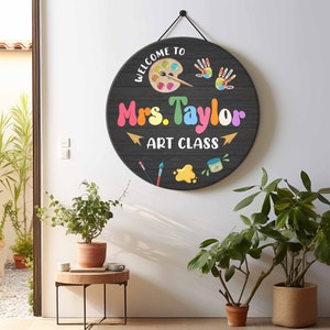 Art Teacher Door Sign, Art Class Door Hanger, Back to School Gifts ...