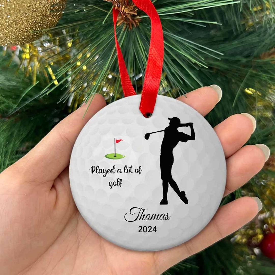 Personalized Golf Ornament, Ornament for Golfer, Golf Christmas 2024 ...