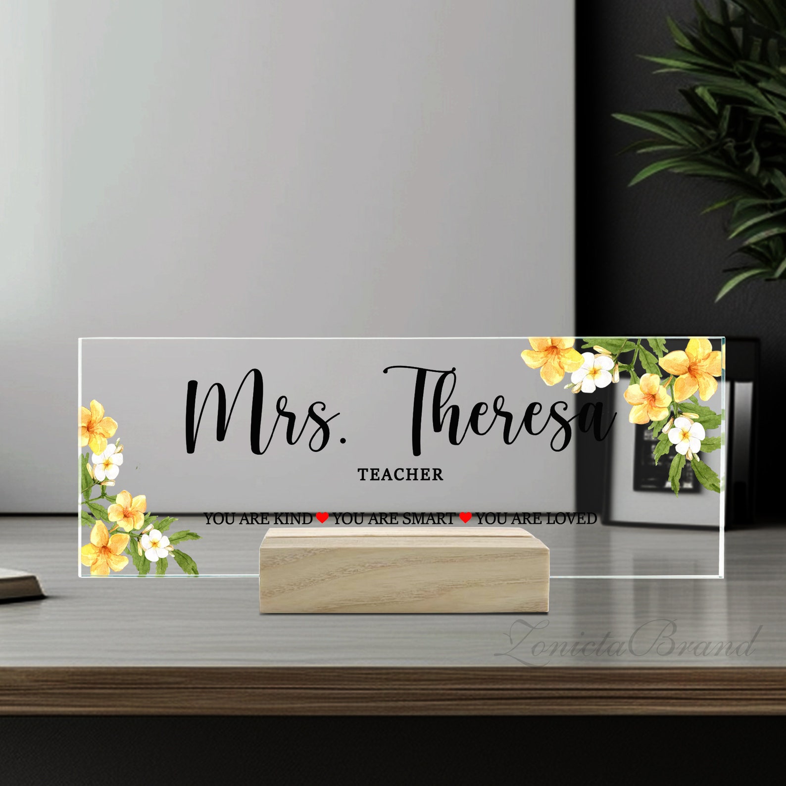Custom Name and Job Title Desk Plaque, Personalized Desk Name Plate ...