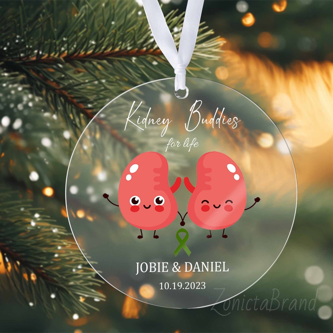 Personalized Kidney Christmas Ornament, Kidney Transplant Xmas Ornament ...