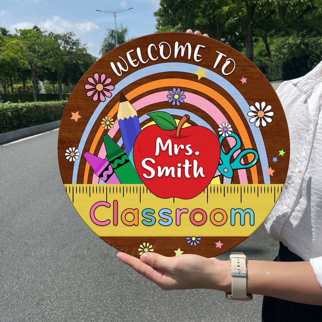 Teacher Welcome Door Sign, Meaningful Gifts for Teacher, Classroom Door ...