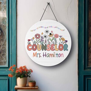 Guidance Counselor Personalized Sign, School Counselor Office Sign ...