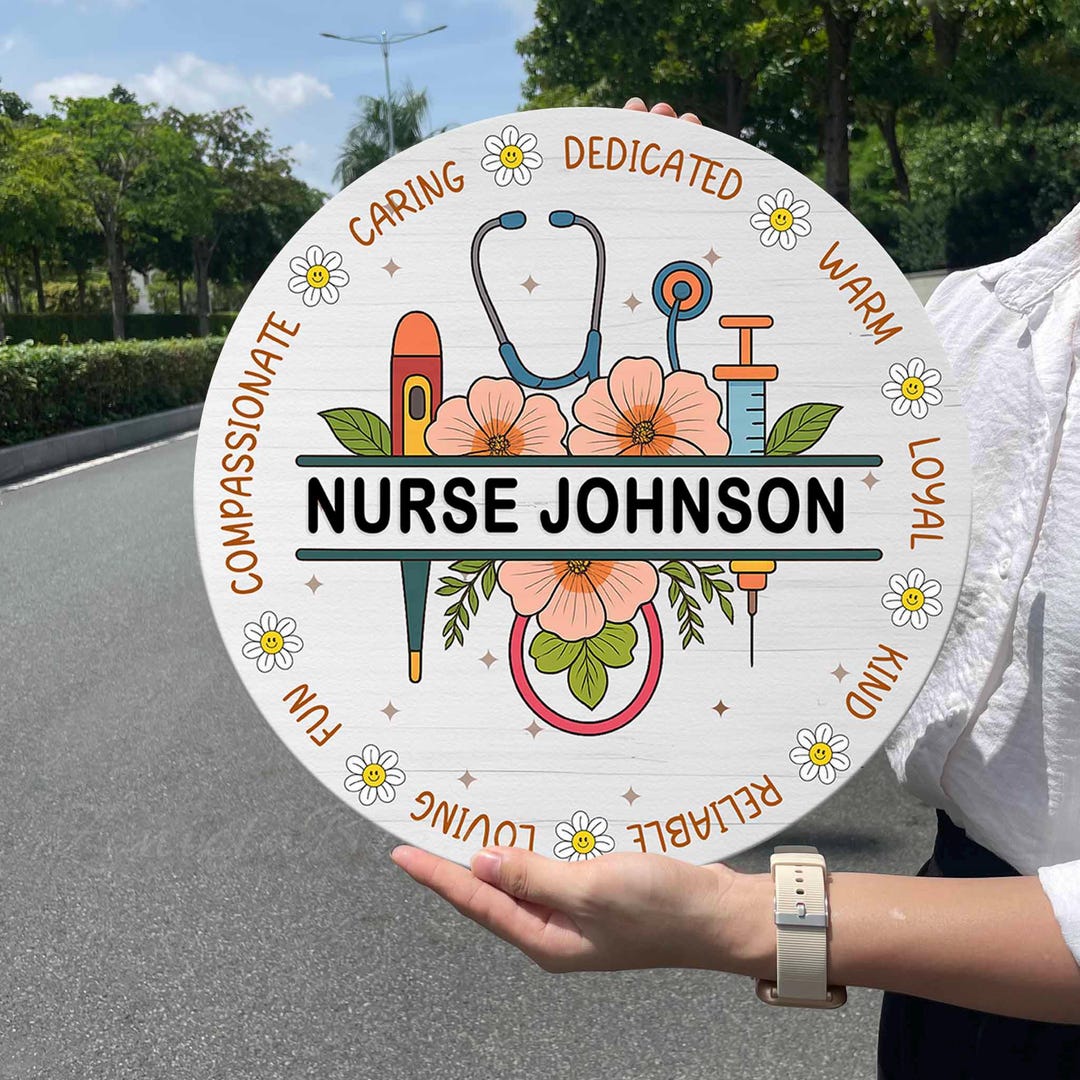 Personalized School Nurse Door Sign, Nurse Name Sign, School Nurse ...
