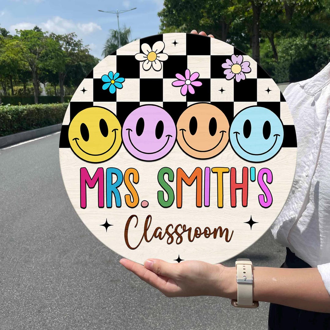 Personalized Teacher Door Sign, Teacher Name Door Sign, Classroom Sign ...