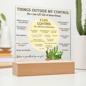 What I Can and Cannot Control Plaque, Therapy Office Decor, Things I ...