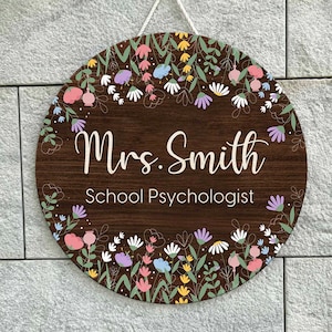 School Psychologist Door Sign, Personalized School Psychologist Door ...
