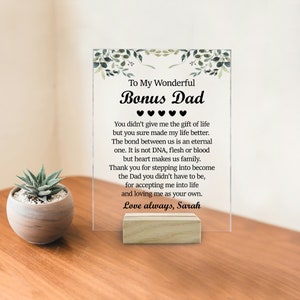 Personalized Father's Day Gift for Bonus Dad, Sentimental Gift for ...
