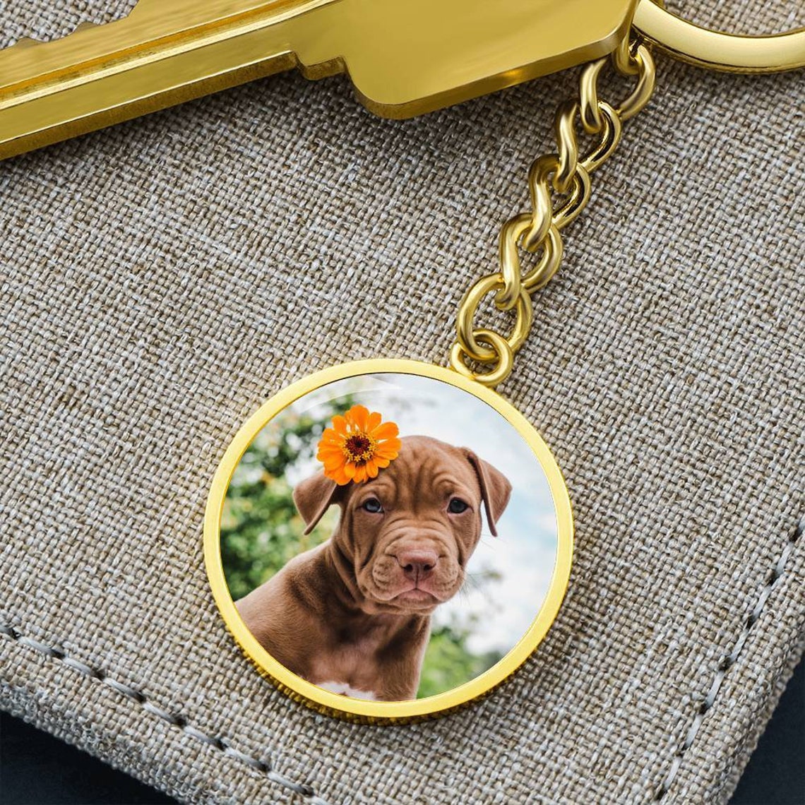 Dog Memorial Keychain Unique Photo Keychain With Pet Memorial - Etsy