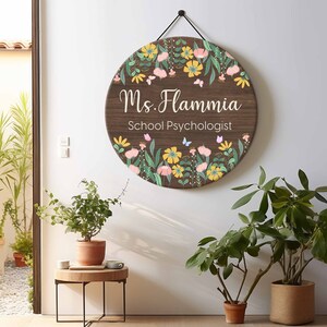 School Psychologist Door Sign, Personalized School Psychologist Door ...