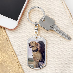 Dog Memorial Keychain, Unique Photo Keychain With Pet Memorial Gift ...