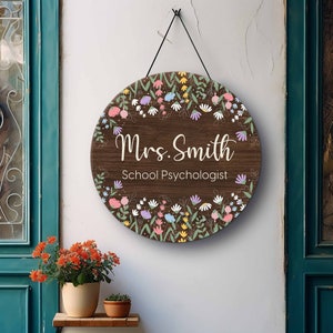 School Psychologist Door Sign, Personalized School Psychologist Door ...