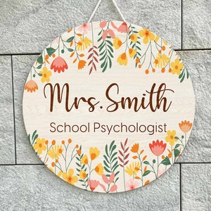 School Psychologist Door Sign, Personalized School Psychologist Door ...