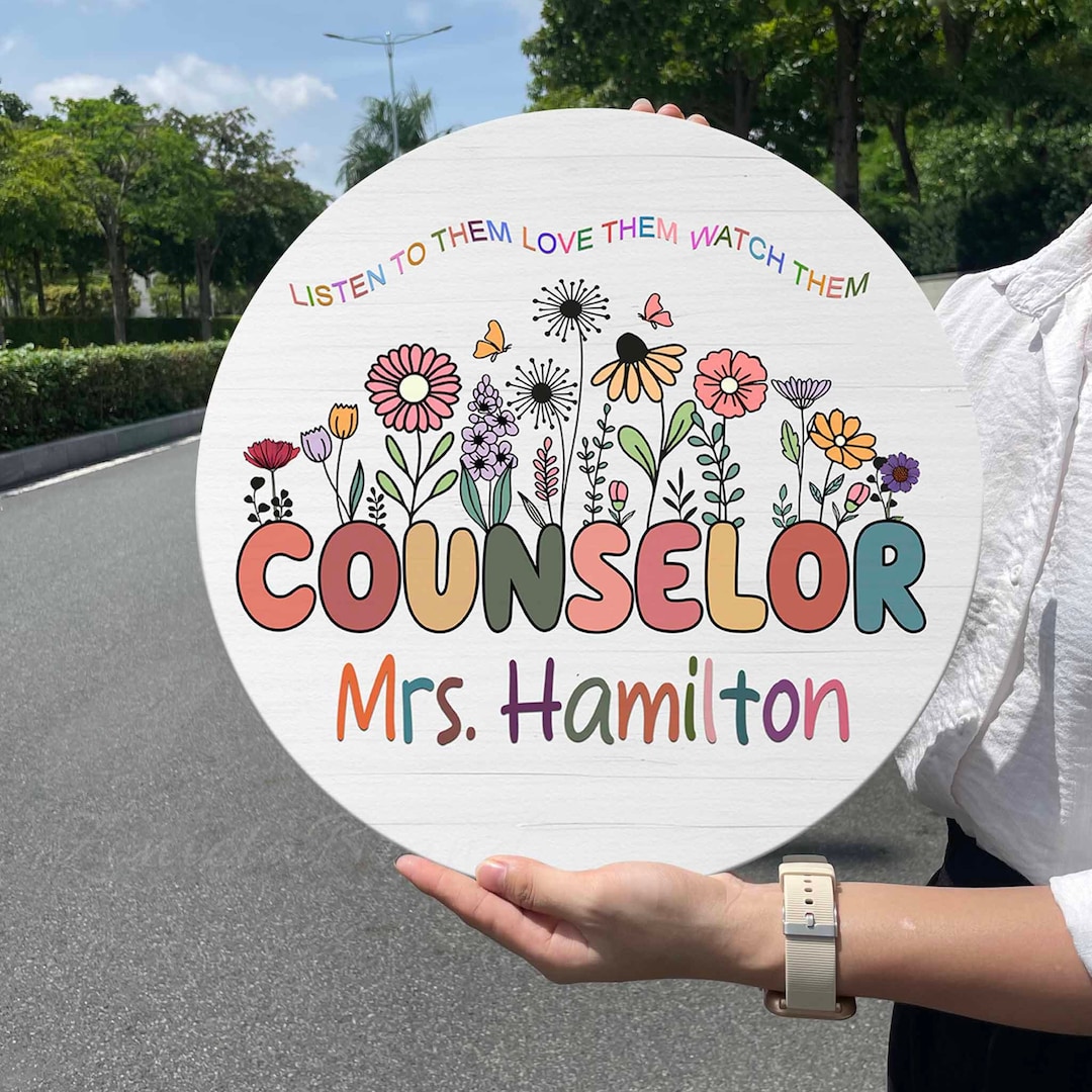 Guidance Counselor Personalized Sign, School Counselor Office Sign ...