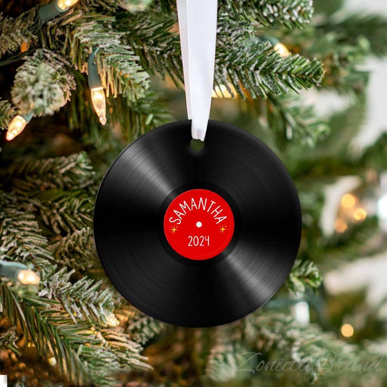 Personalized Vinyl Record Ornament, Christmas Vinyl Record Song ...
