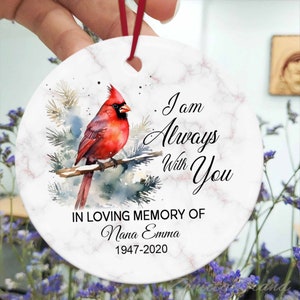 Personalized Memorial Cardinal Ornament Christmas Cardinal in - Etsy