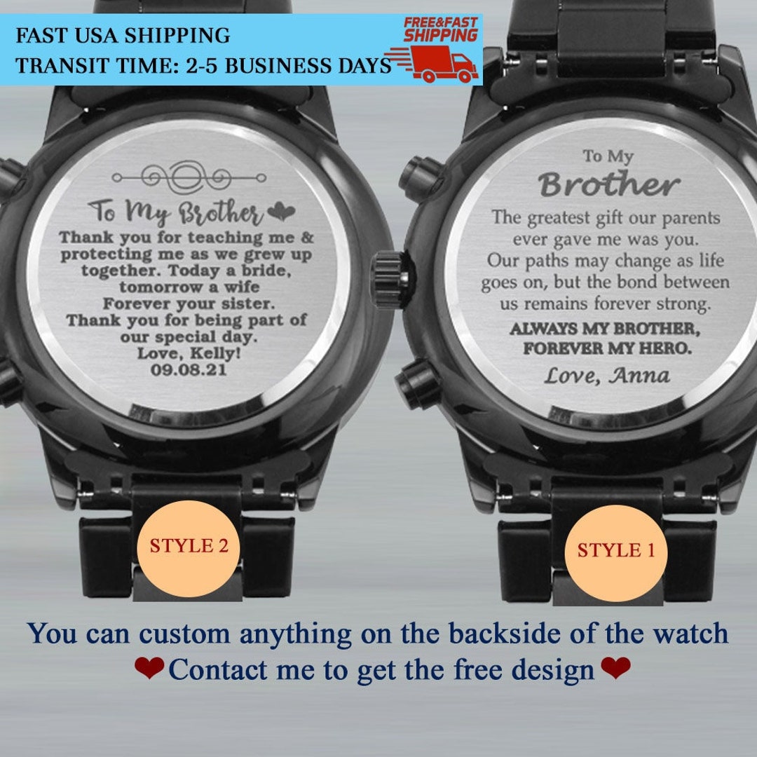 Brother of the Bride Gift, Gift for Brother on Wedding Day, Engraved ...