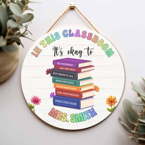 Teacher Custom Door Hanger Sign, Teacher Appreciation Gifts ...