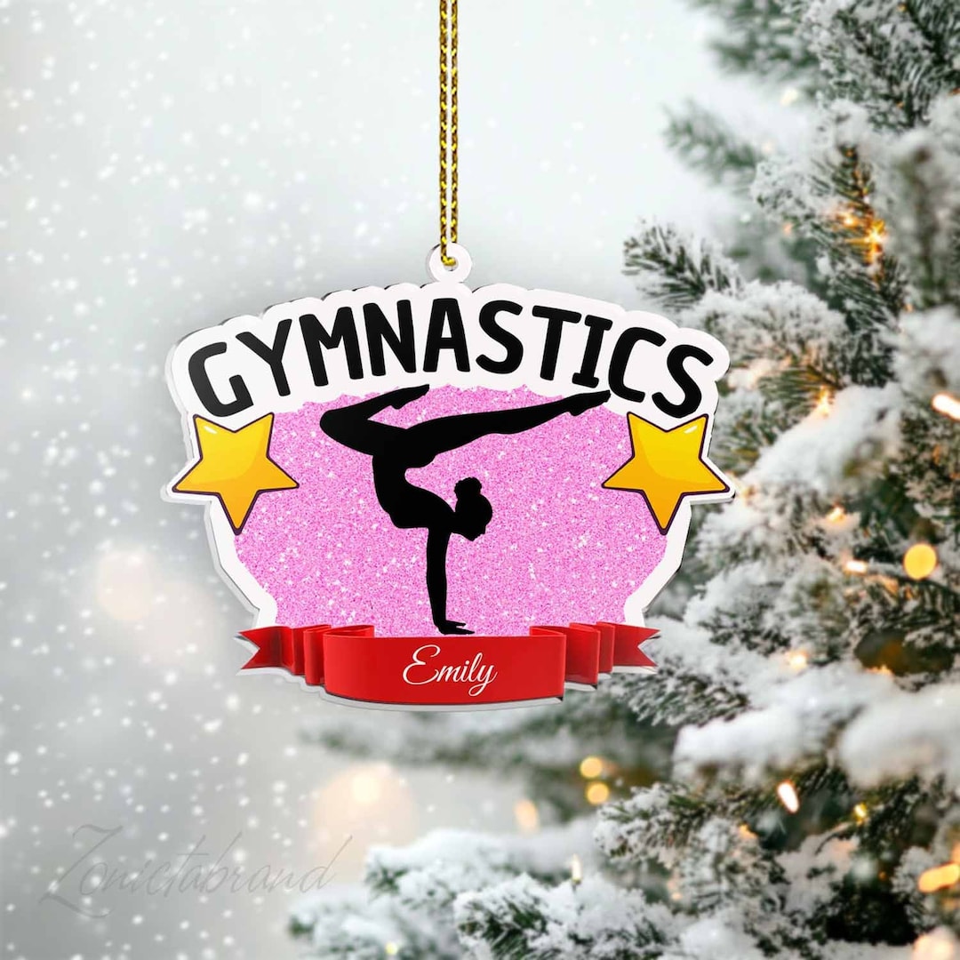 Personalized Gymnastics Girl Acrylic Ornament, Customized Gymnast ...