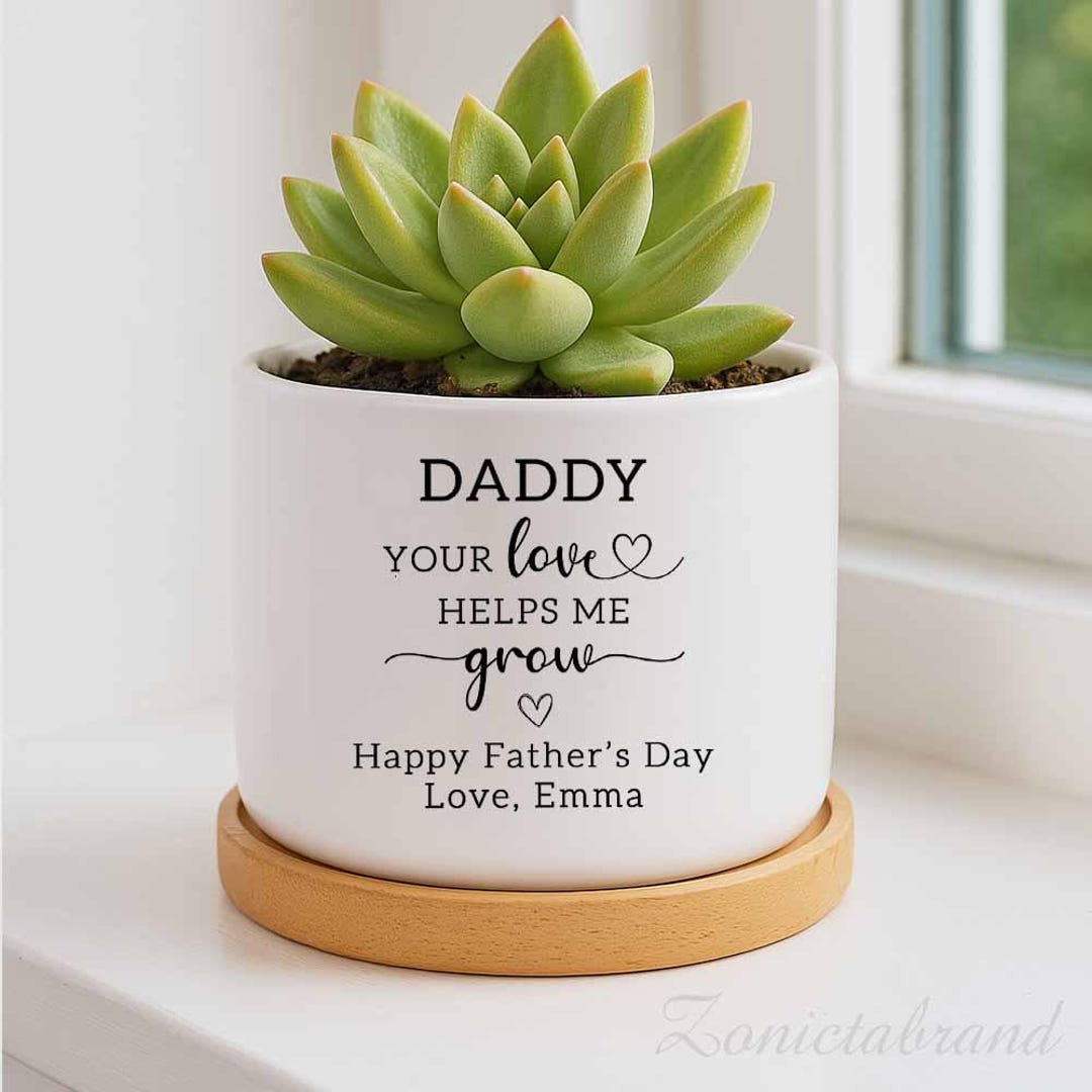 Personalized Fathers Day Plant Pot, Father's Day Gift for Dad, Plant ...