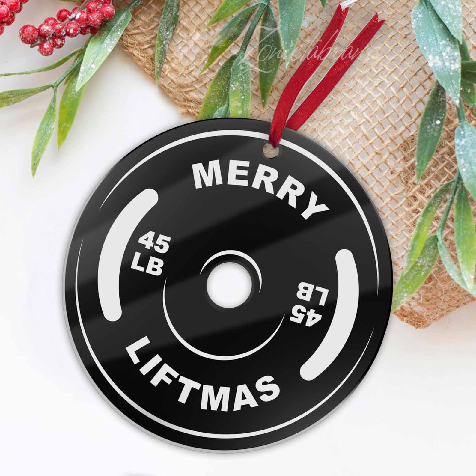Personalized Merry Liftmas Ornament, Weight Lifting Christmas Ornament ...