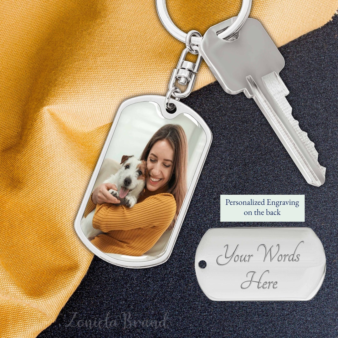 Dog Memorial Keychain, Unique Photo Keychain With Pet Memorial Gift ...
