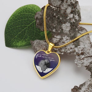 Personalized Photo Memorial Necklace Memorial Heart Necklace - Etsy