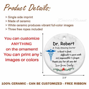 Thank You Ornament Gift for Doctor, Doctor Appreciation Gift, Doctor ...