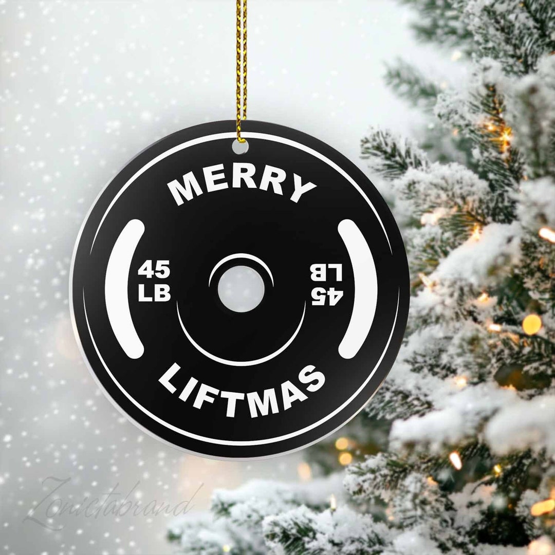 Personalized Merry Liftmas Ornament, Weight Lifting Christmas Ornament ...