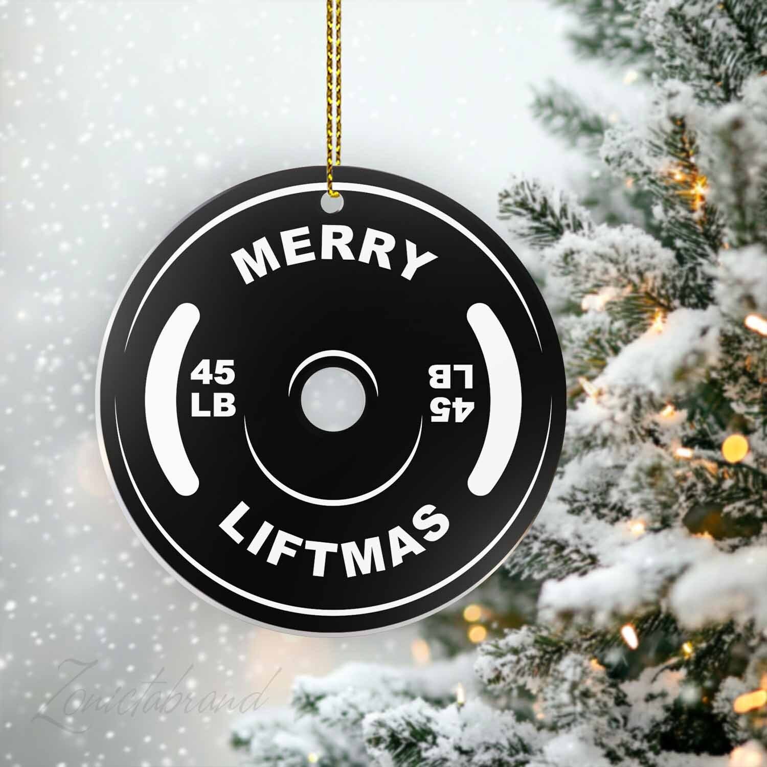 Personalized Merry Liftmas Ornament, Weight Lifting Christmas Ornament ...
