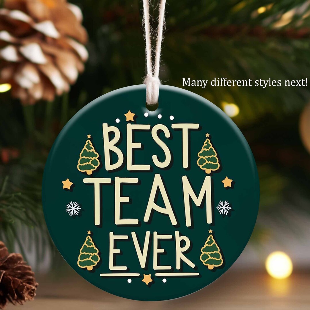 Best Team Ever Christmas Ornament 2023, Custom Employee Gift Ornament ...