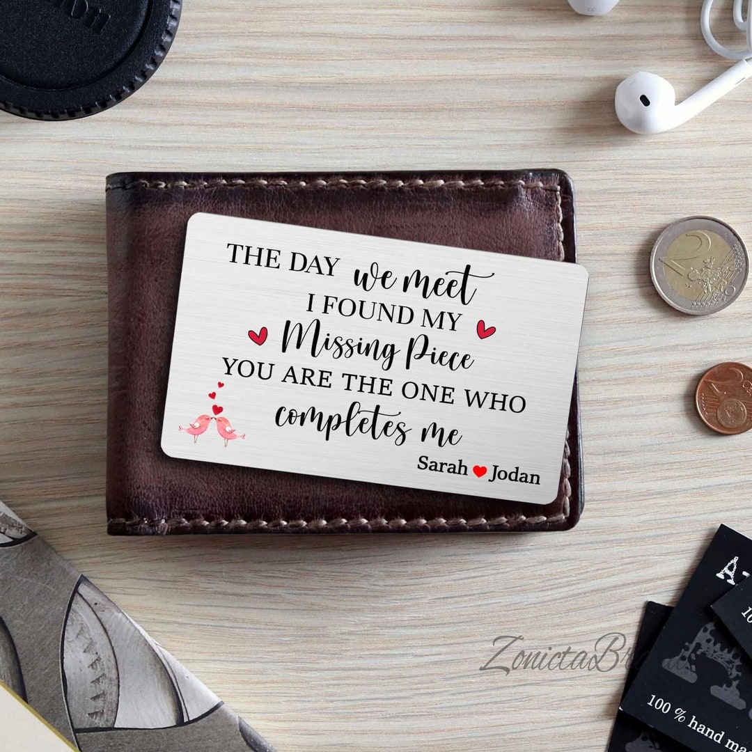 Couple Valentine Wallet Card, Missing Piece Insert Wallet Card, Gift ...