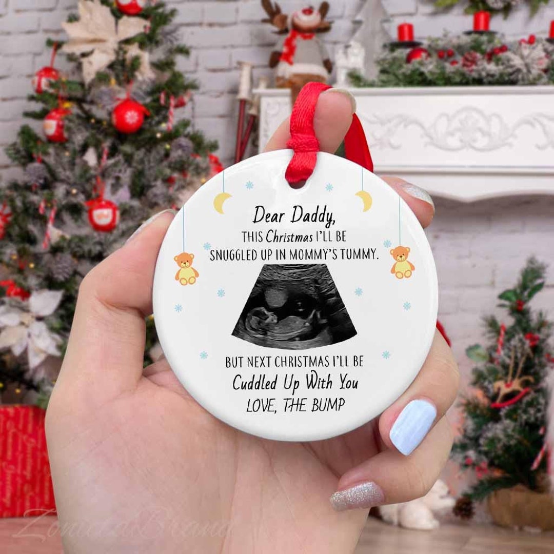 Personalized Ultrasound Baby Ornament for Daddy, Custom Christmas Gift ...
