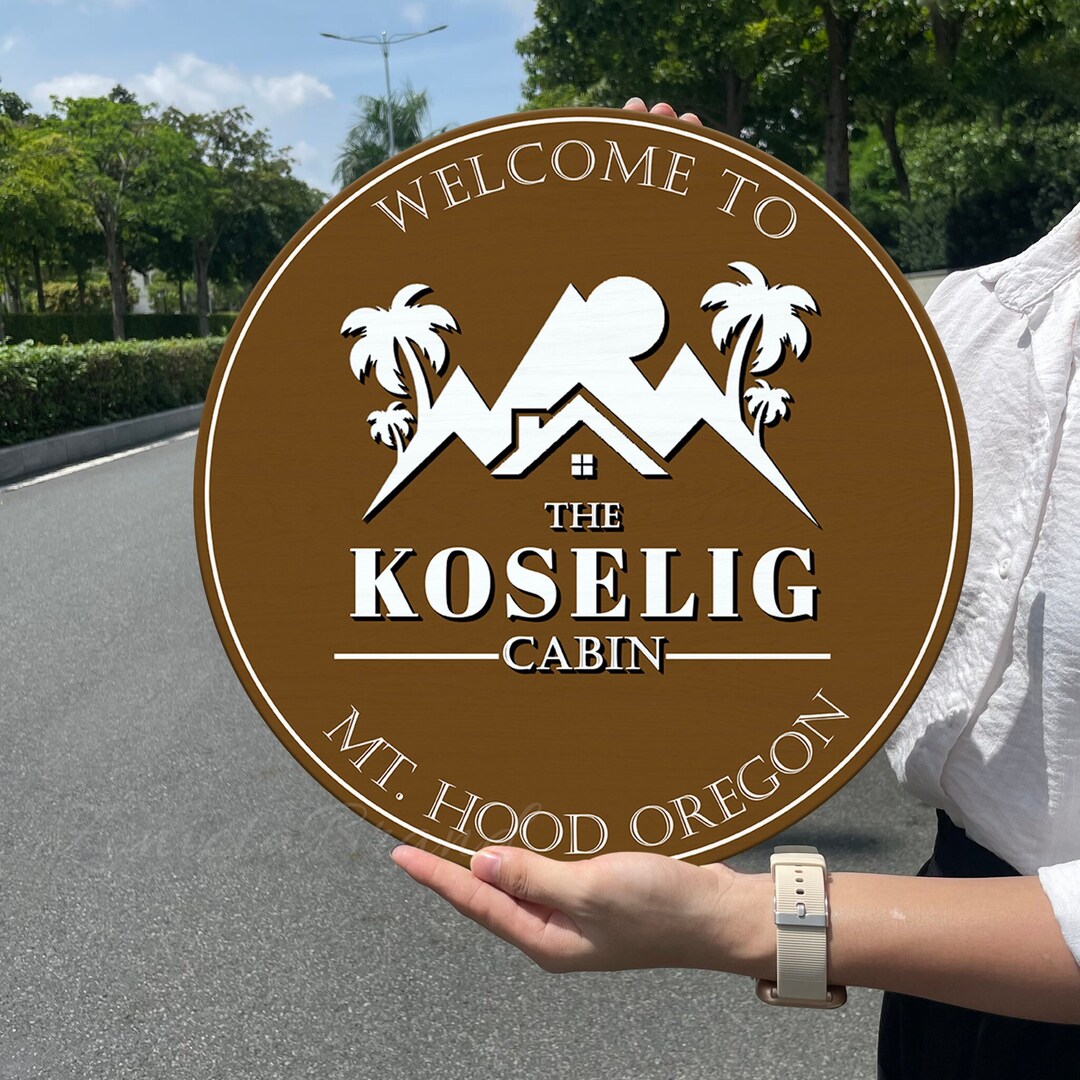 Custom Cabin Sign, Lodge Sign, Wooden Door Sign, Wooden Cabin Name ...