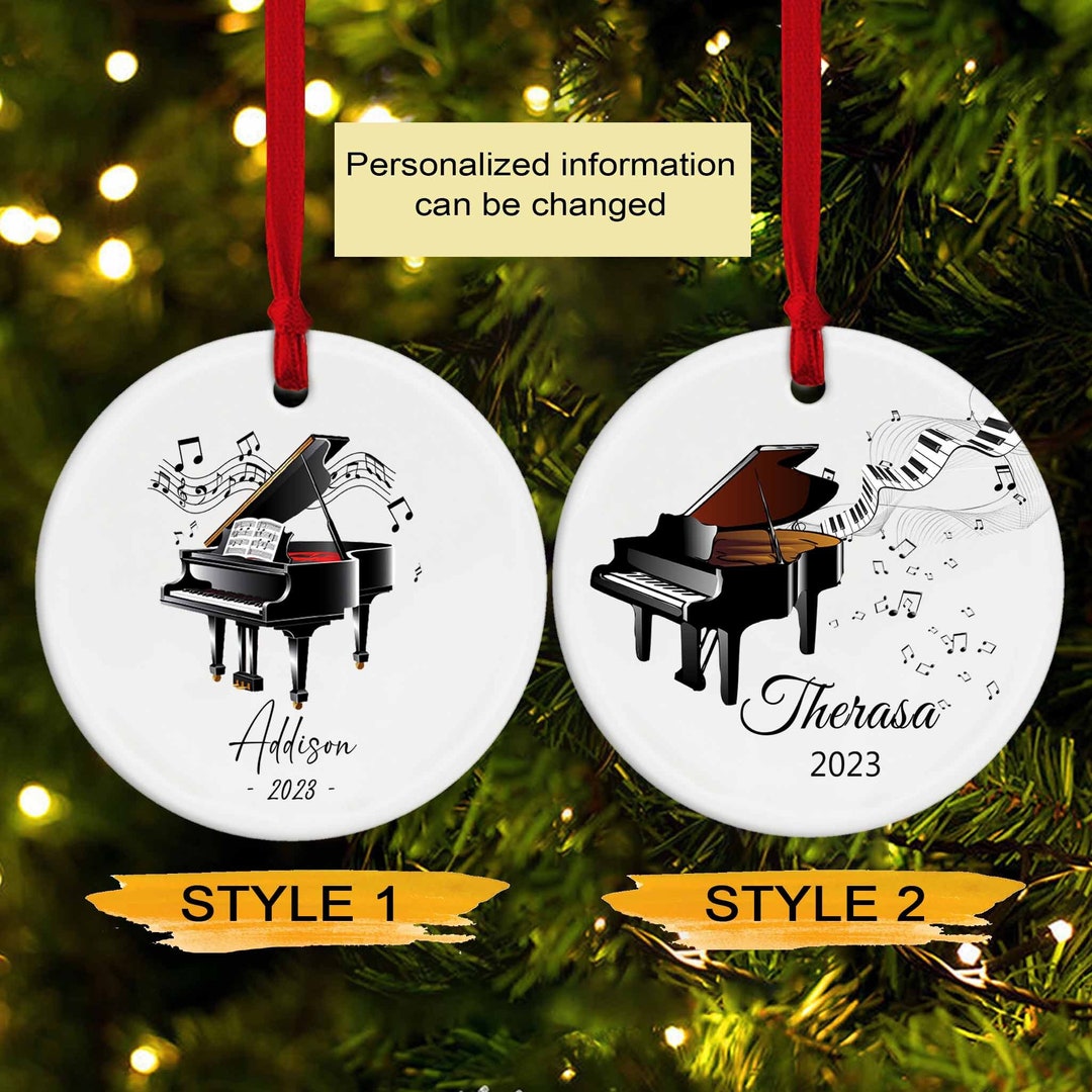 Piano Ornament, Player Personalized Christmas Tree Ornament 2023, Piano ...