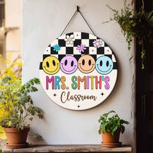 Personalized Teacher Door Sign, Teacher Name Door Sign, Classroom Sign ...