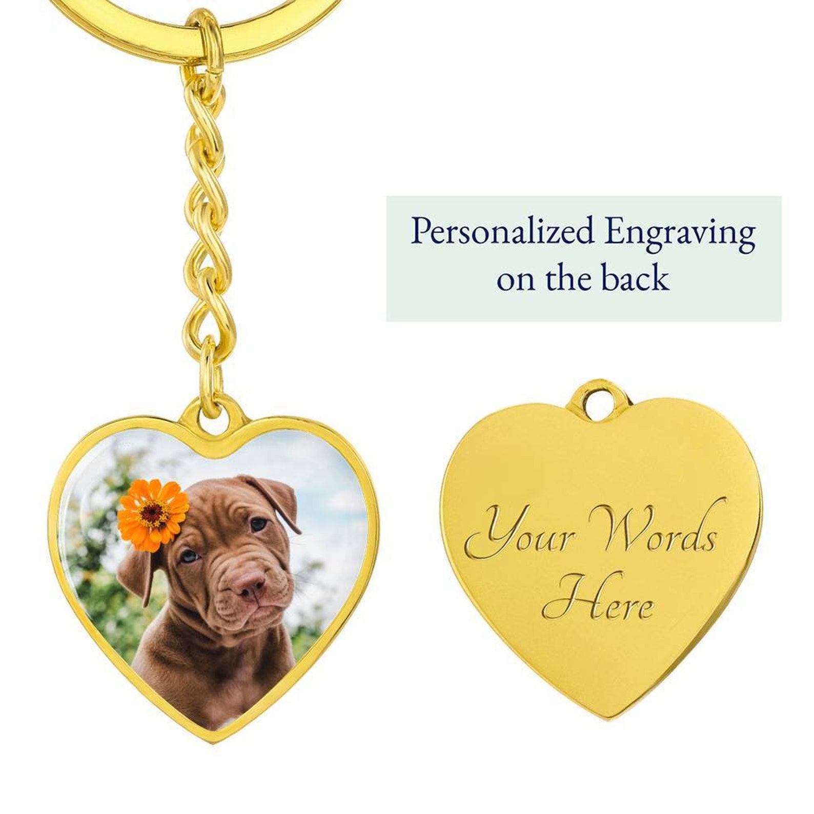 Dog Memorial Keychain Unique Photo Keychain With Pet Memorial | Etsy