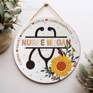 Personalized Nurse Door Hanger, Special Gift for New Nurse, Nurse Door ...