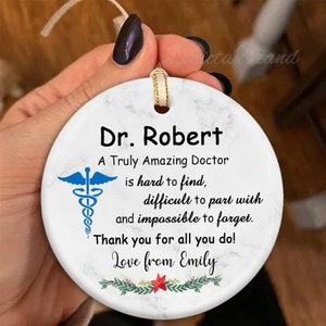 Thank You Ornament Gift for Doctor, Doctor Appreciation Gift, Doctor ...