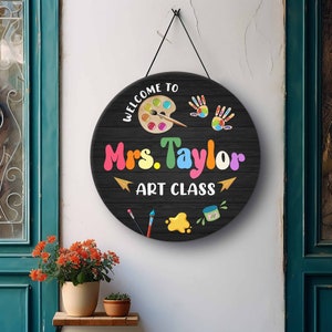 Art Teacher Door Sign, Art Class Door Hanger, Back to School Gifts ...