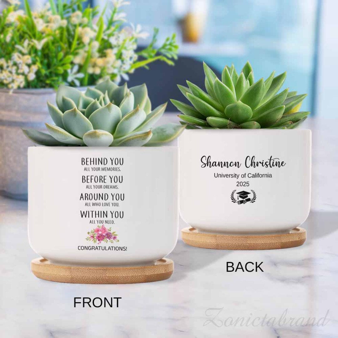 Personalized Graduation Plant Pot, Plant Pot Graduation Gift, 2025 ...