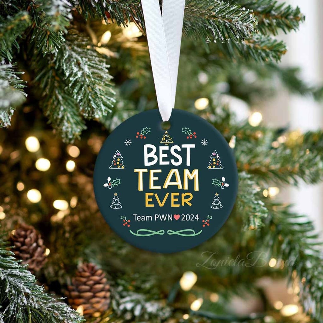 Best Team Ever Ornament, Personalized Ornament Coworker Gift, Coworker ...