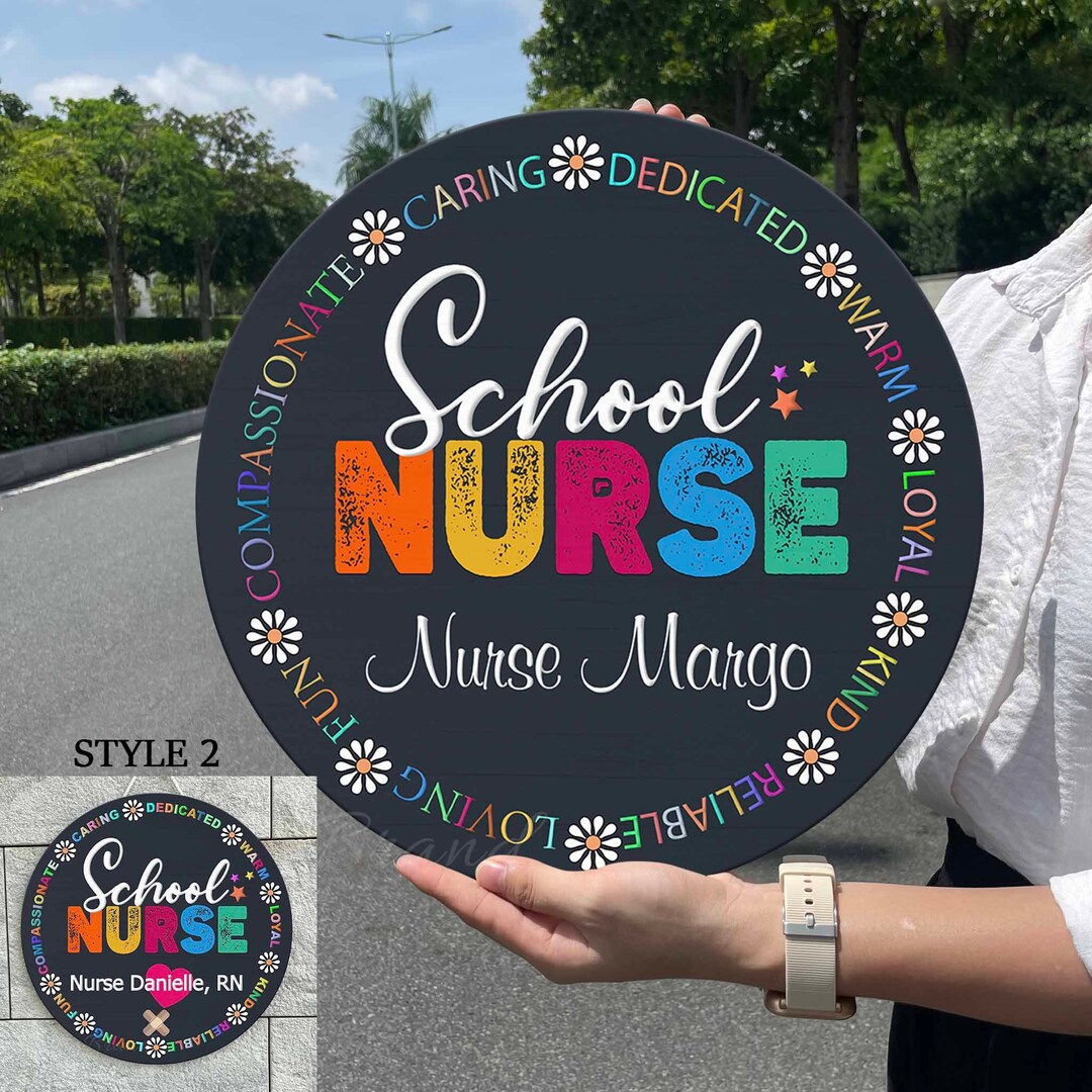 School Nurse Personalized Door Sign, School Nurse Gift, School Nurse ...