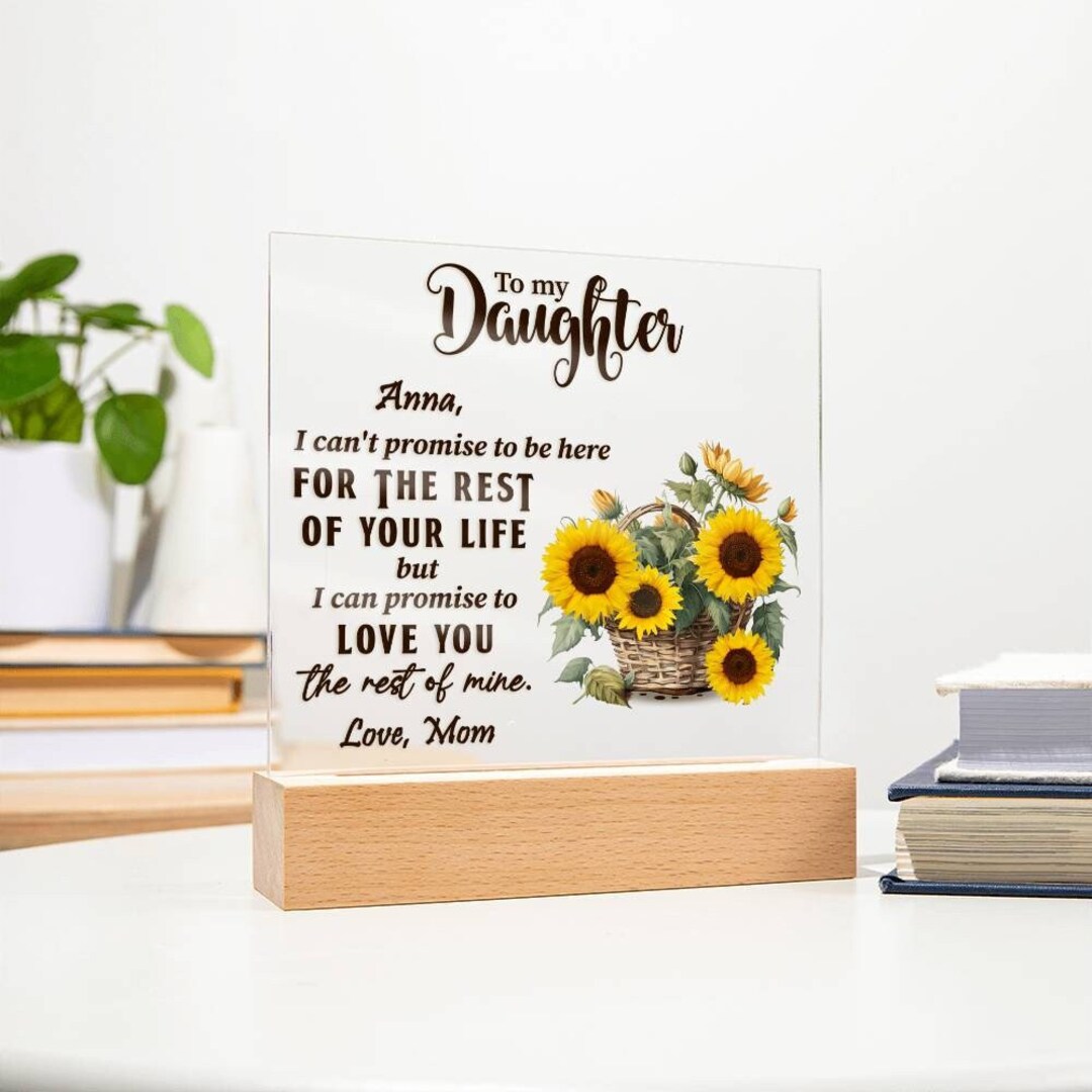 To My Daughter Plaque Gift From Mom, Daughter Acrylic Plaque With ...