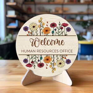 Personalized Welcome Office Door Sign, Custom Office Front Door Sign ...