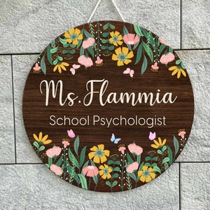School Psychologist Door Sign, Personalized School Psychologist Door ...