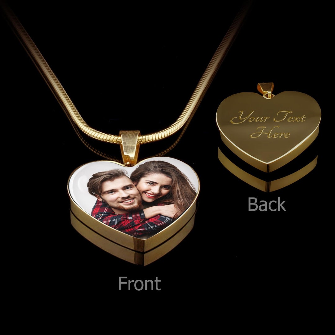 Personalized Photo Necklace Gift, Custom Picture Necklace, Heart ...