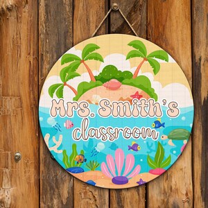 Ocean Sea Classroom Door Sign, Teacher Door Hanger, Teacher Door Sign ...