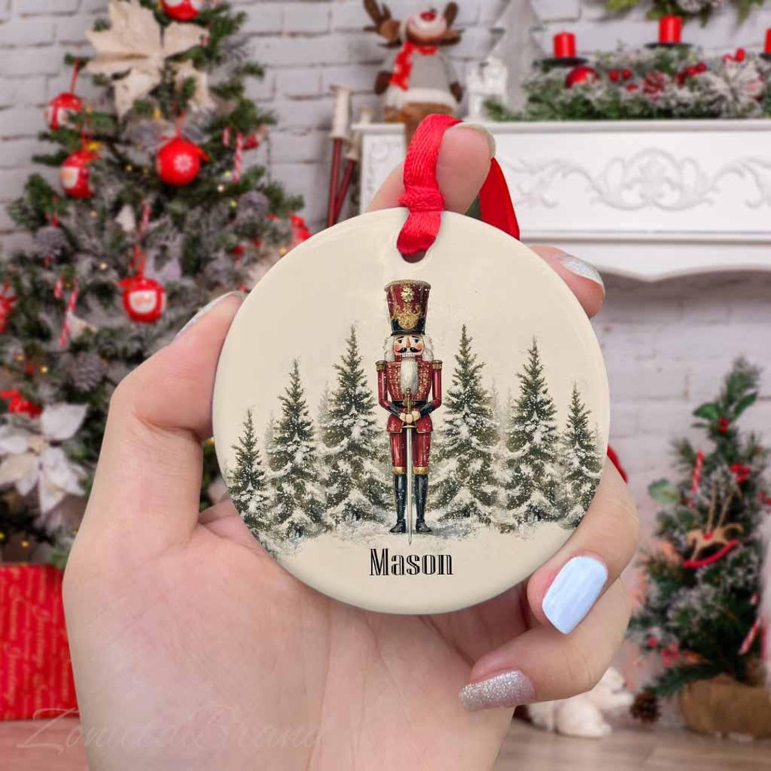 Personalized Nutcracker Ceramic Ornament, Nutcracker Ornament, Custom ...
