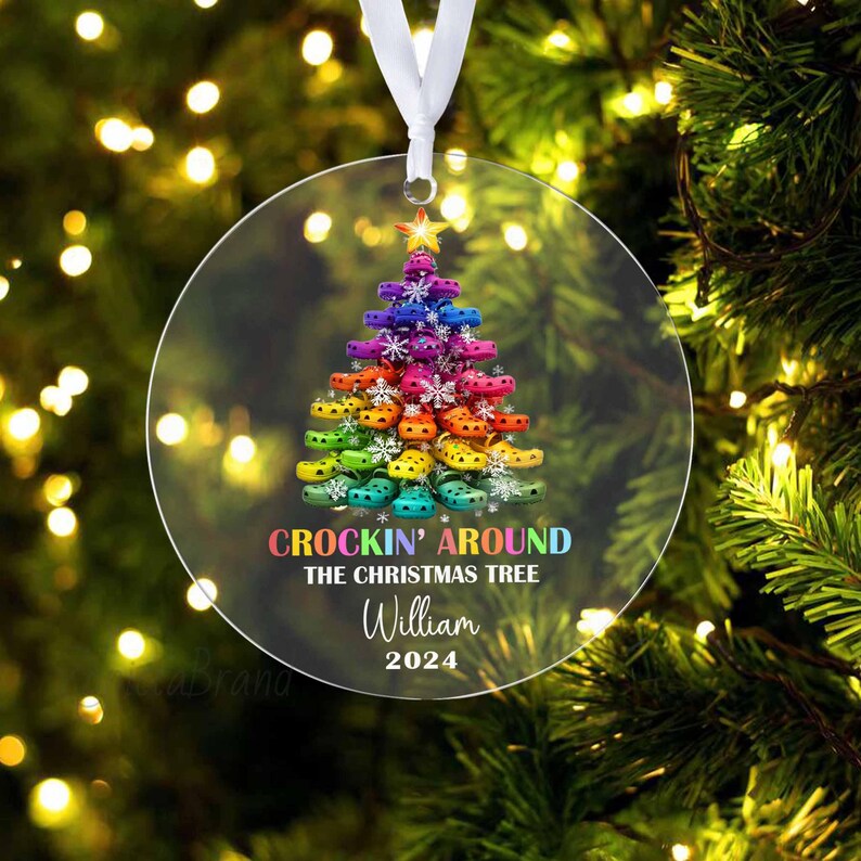 Crocin' Around the Christmas Tree Ornament, Personalized Crocs Lover ...