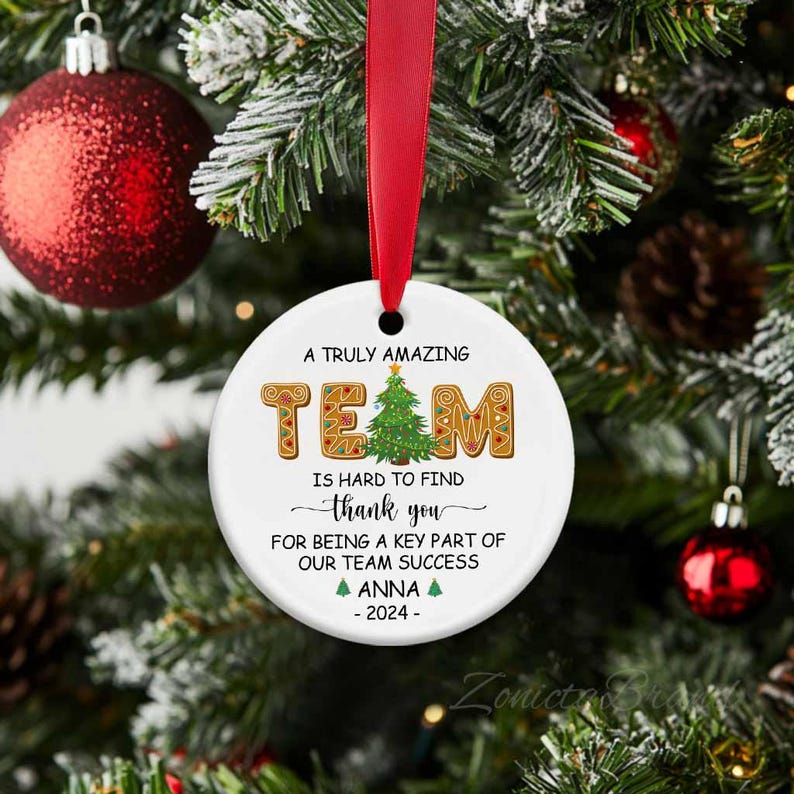 A Truly Amazing Team Christmas Ornament 2024, Personalized Coworker ...